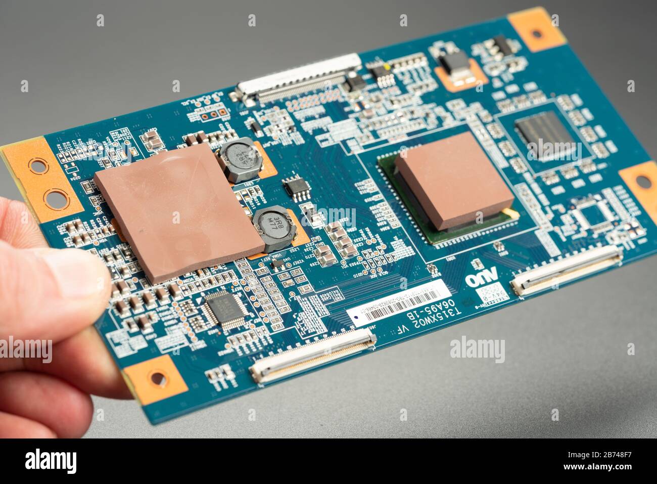 Printed circuit board of a modern electronic device Stock Photo - Alamy