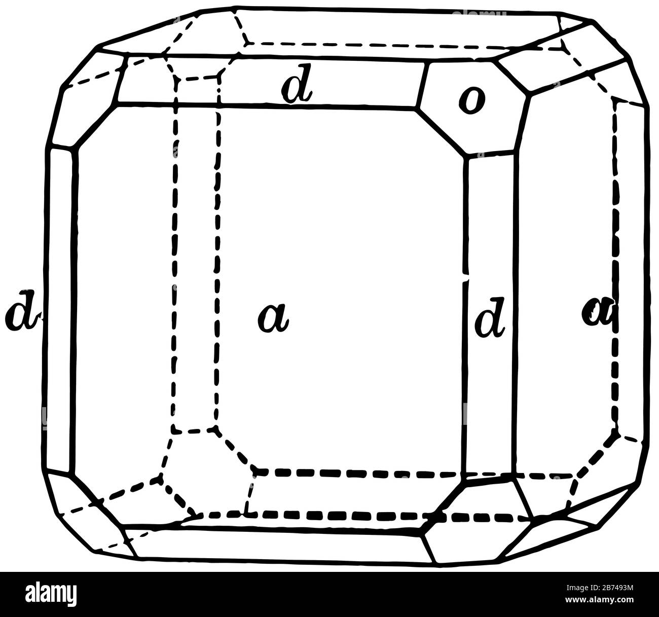 This diagram represents Cube octahedron and dodecahedron, vintage line ...
