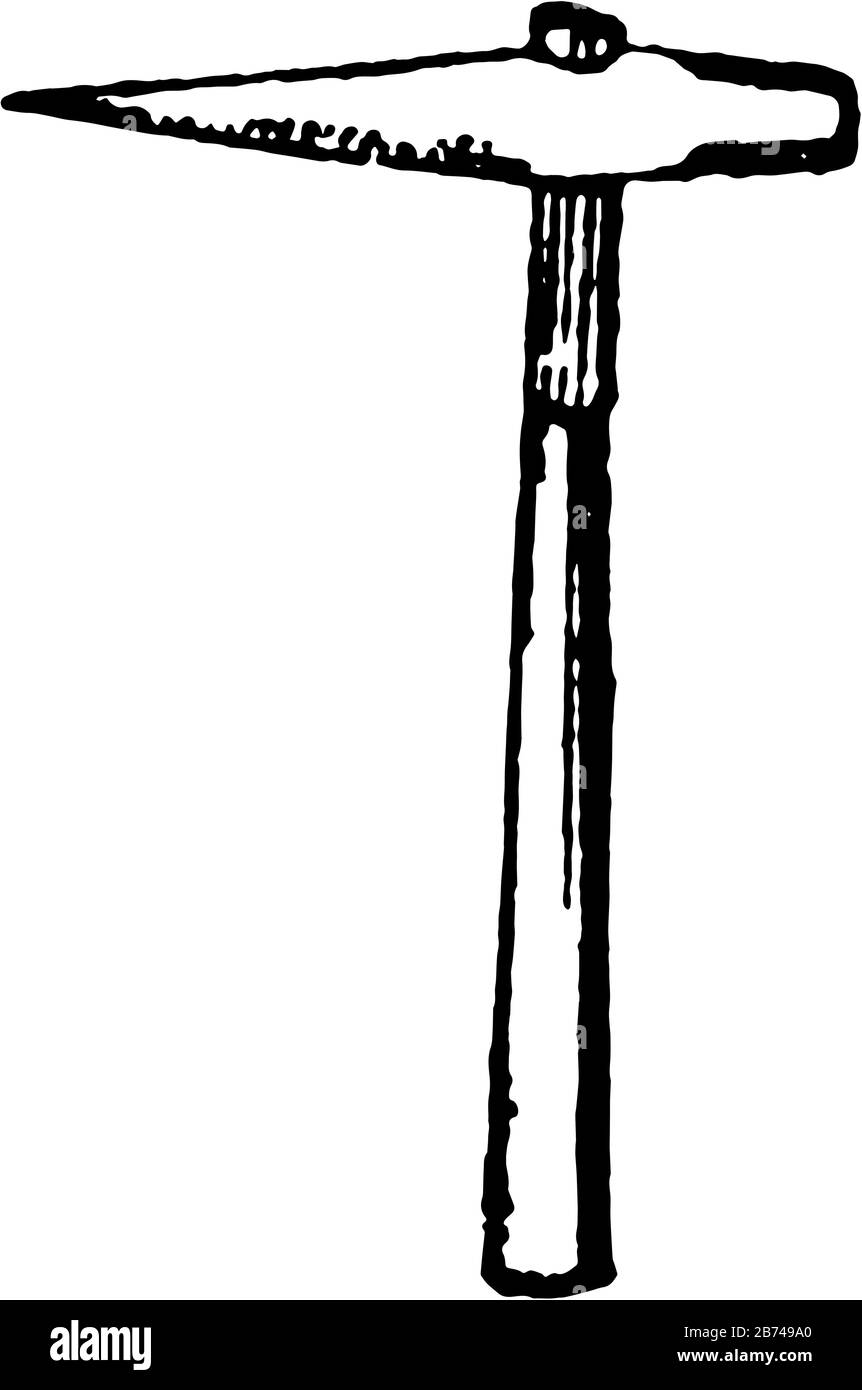 This illustration represents Miner Pick which used for breaking hard ...