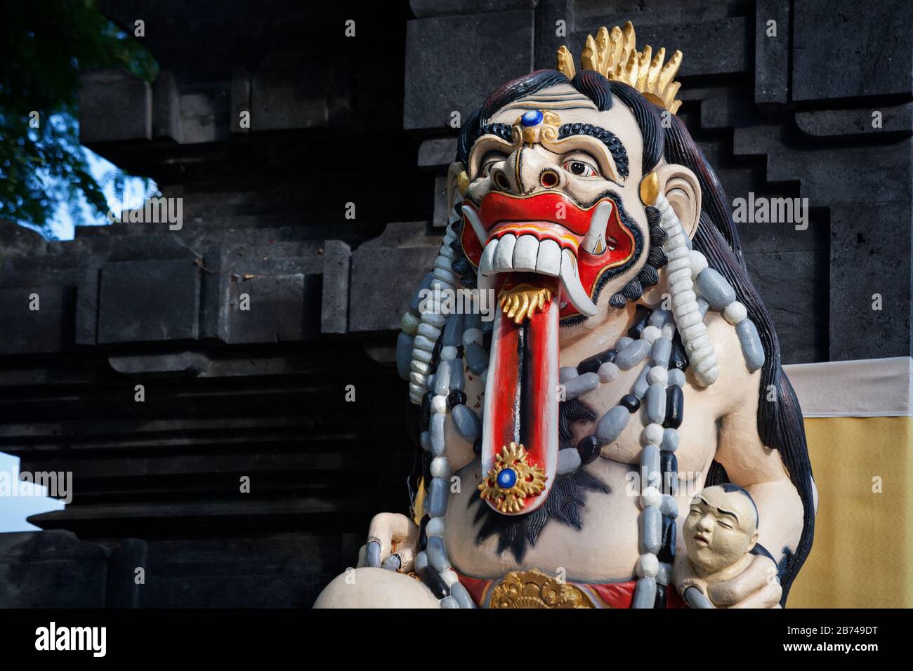 Details of traditional balinese hindu temple. Rangda - traditional ...