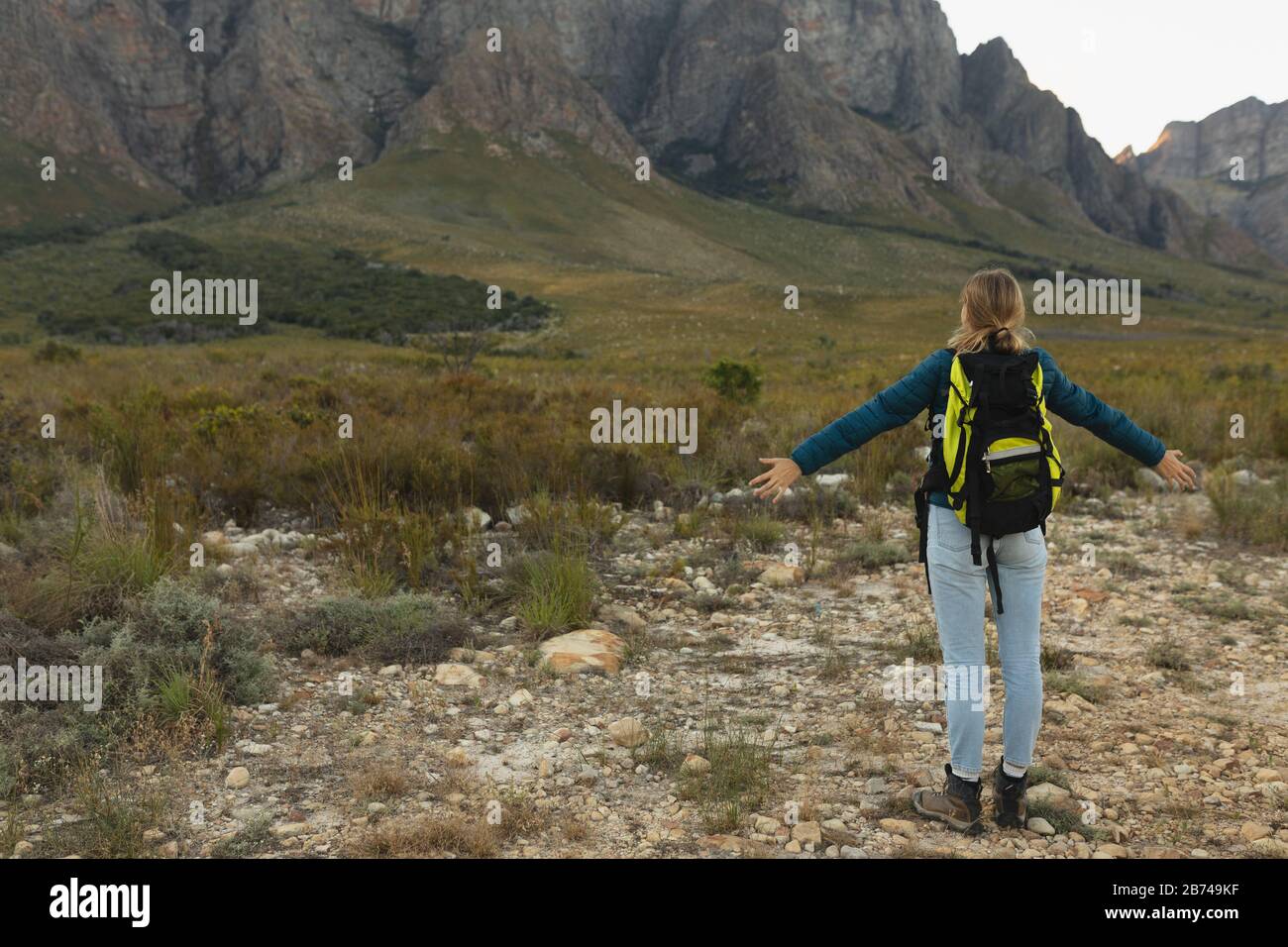 Woman rear view outside hi-res stock photography and images - Alamy