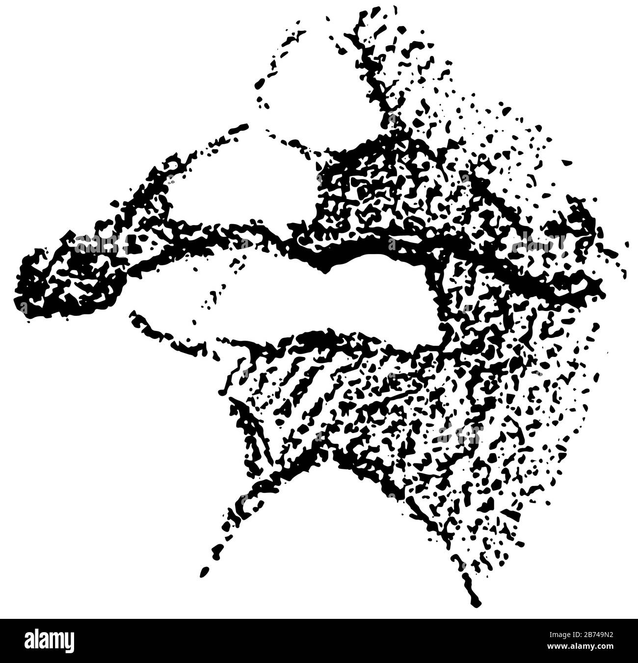 This diagram represents Mouth and Chin, vintage line drawing or ...