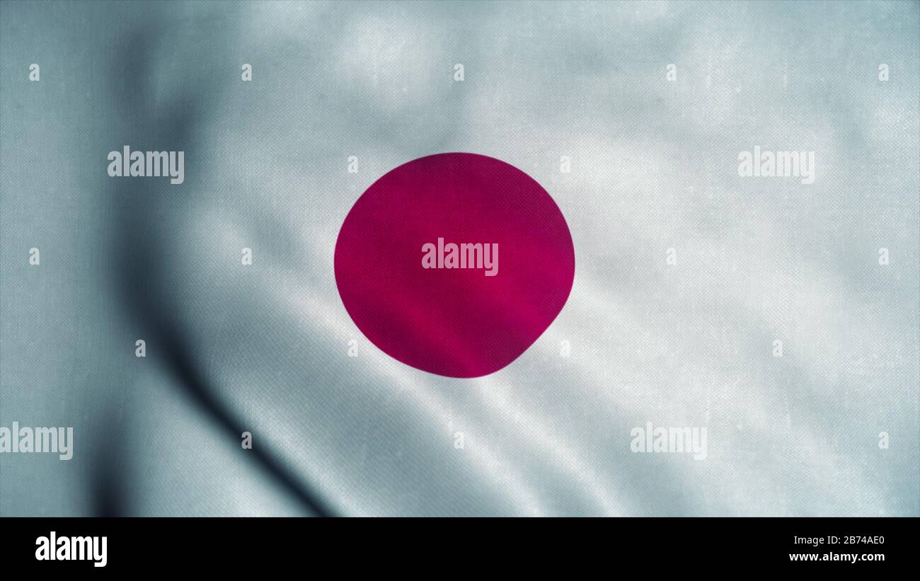 Japanese flag waving in the wind. National flag of Japan. Sign of Japan ...