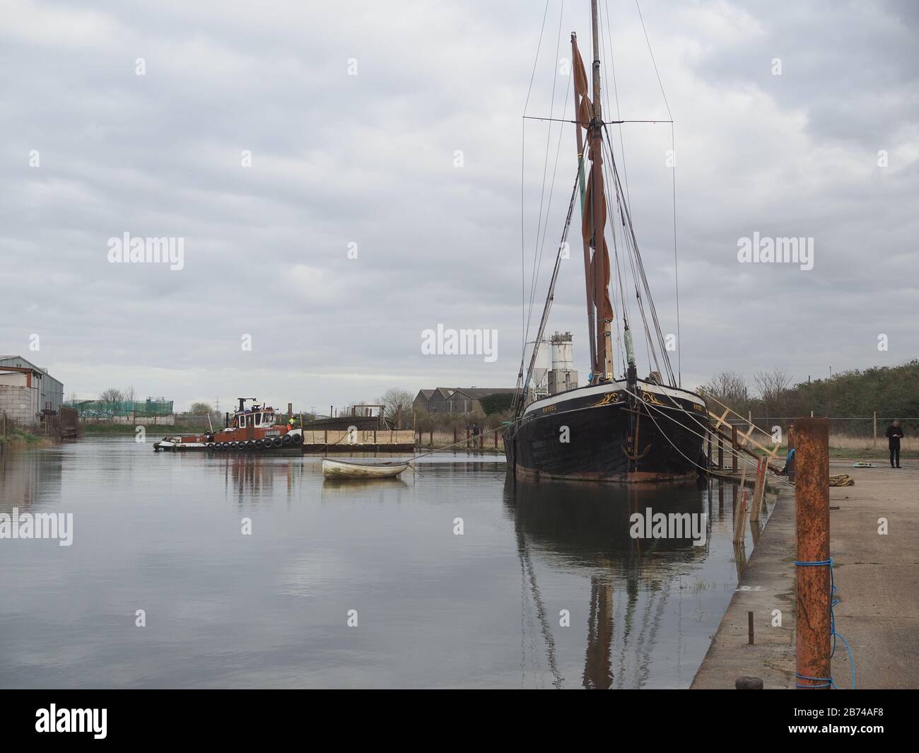 Sittingbourne, Kent, UK. 13th Mar, 2020. 100 year old Thames Sailing ...