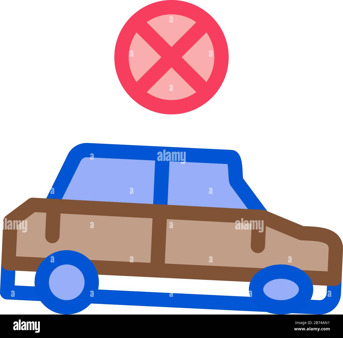 Fixed Car Icon Vector Outline Illustration Stock Vector Image & Art - Alamy