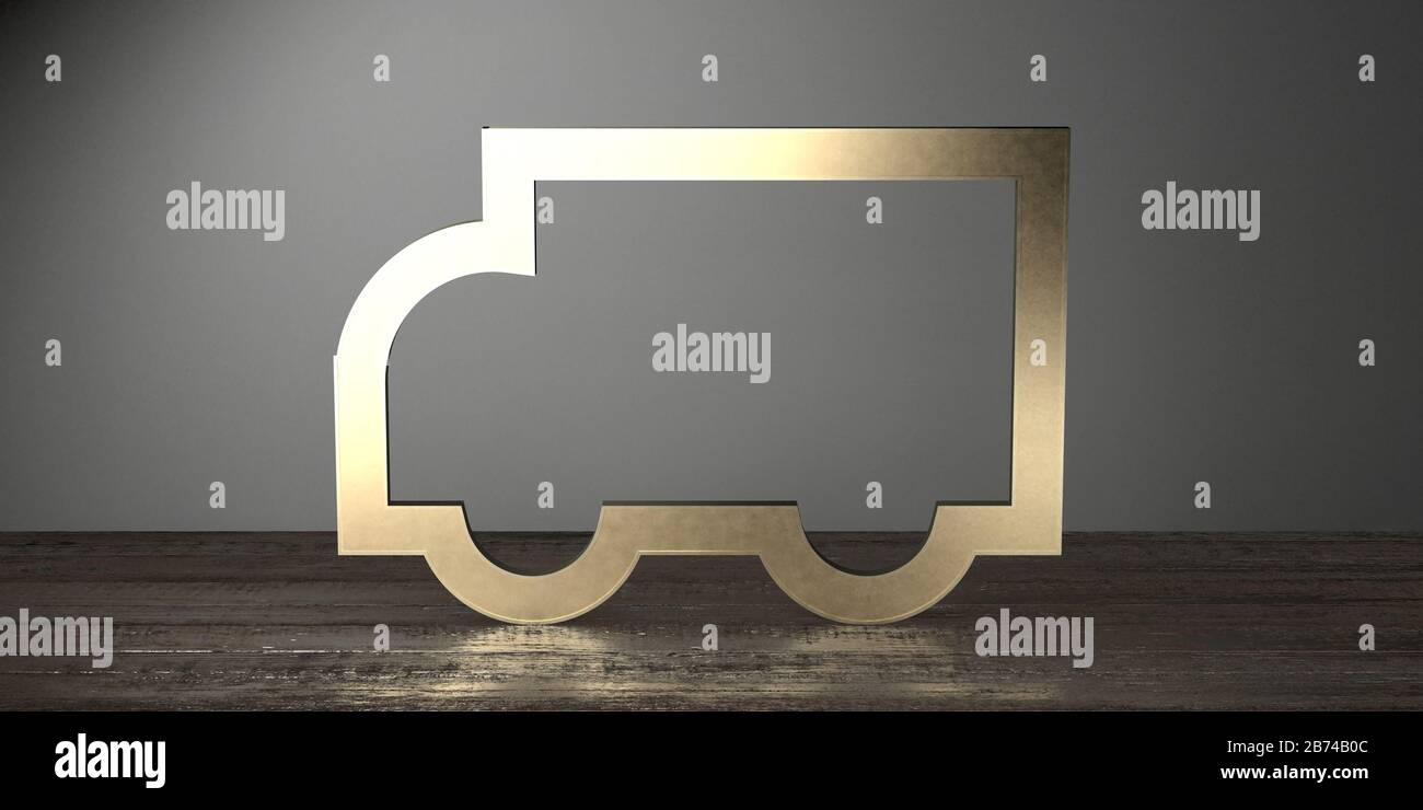 Truck shape - sale/ insurance concept - 3D rendering Stock Photo - Alamy