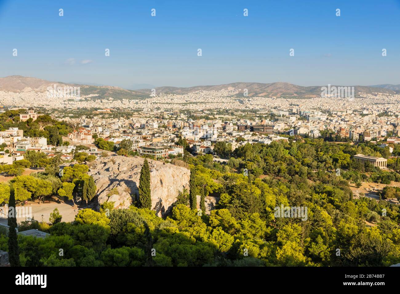 View of Athens from Acropolis. Famous places in Athens - capital of ...