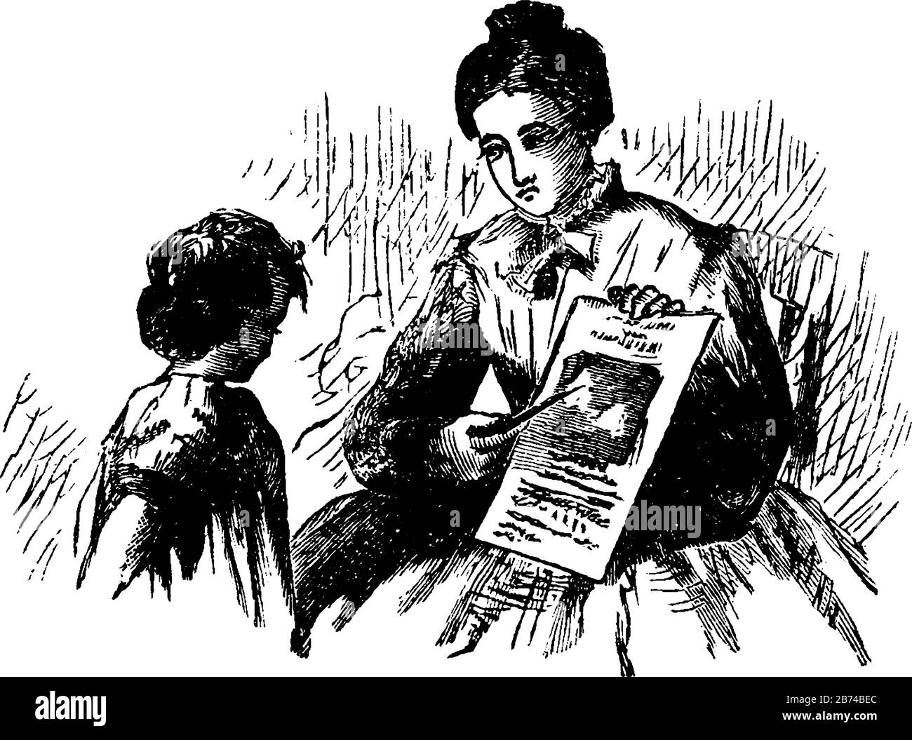 Teacher explaining a document or education, Pupil, student, teacher ...