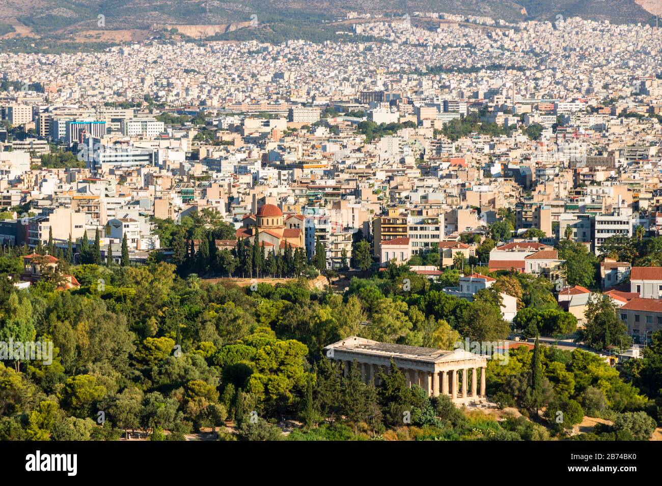 View of Athens from Acropolis. Famous places in Athens - capital of ...