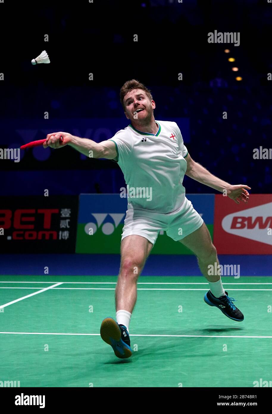 England's Marcus Ellis in action during the Mixed doubles match during ...