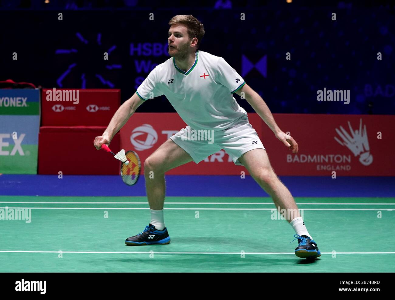 England's Marcus Ellis in action during the Mixed doubles match during ...