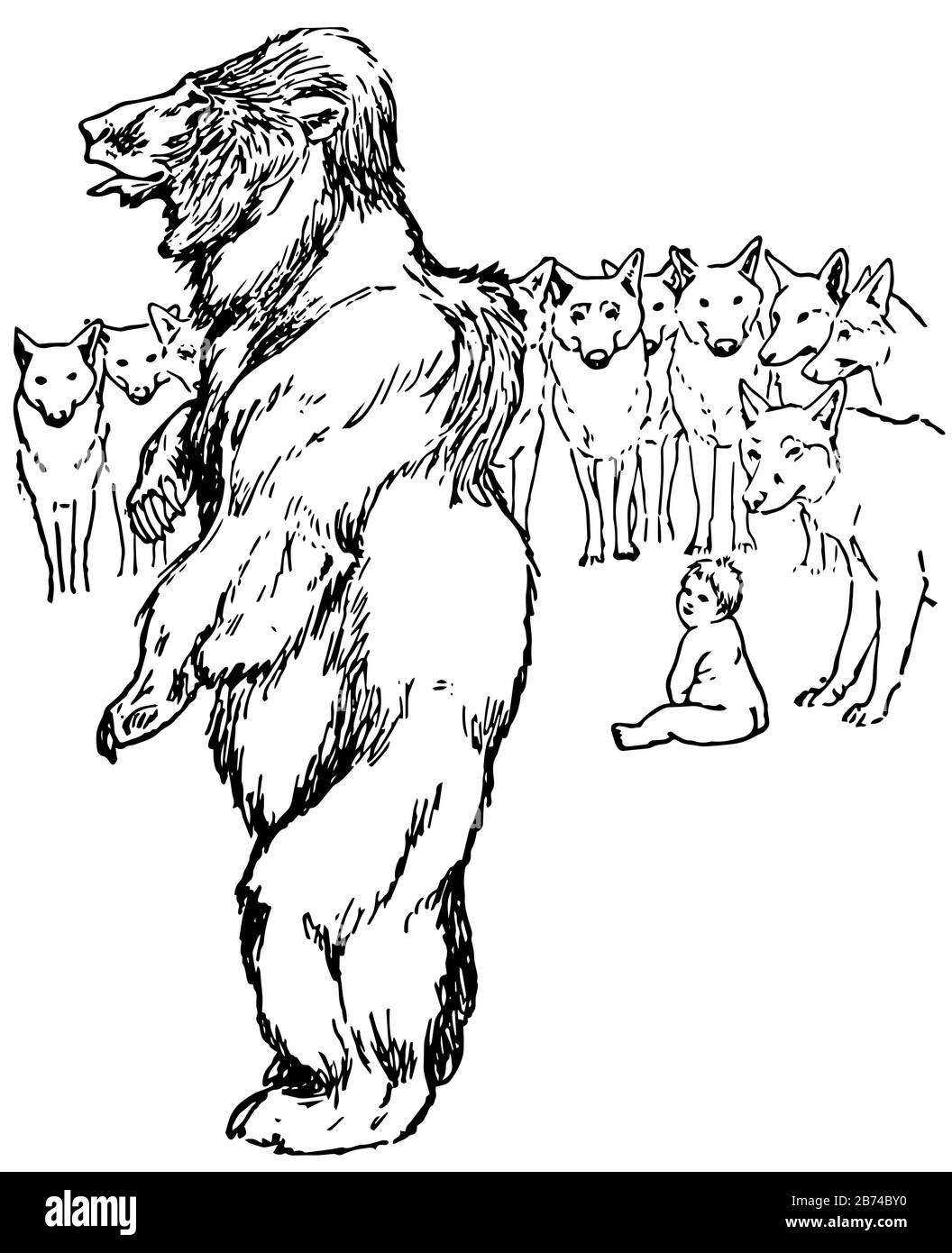 Group of wolves Stock Vector Images - Alamy