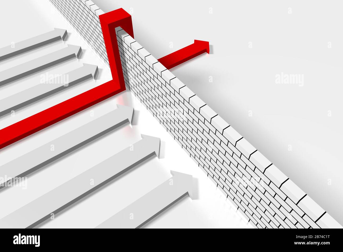 3D obstacle concept Stock Photo - Alamy