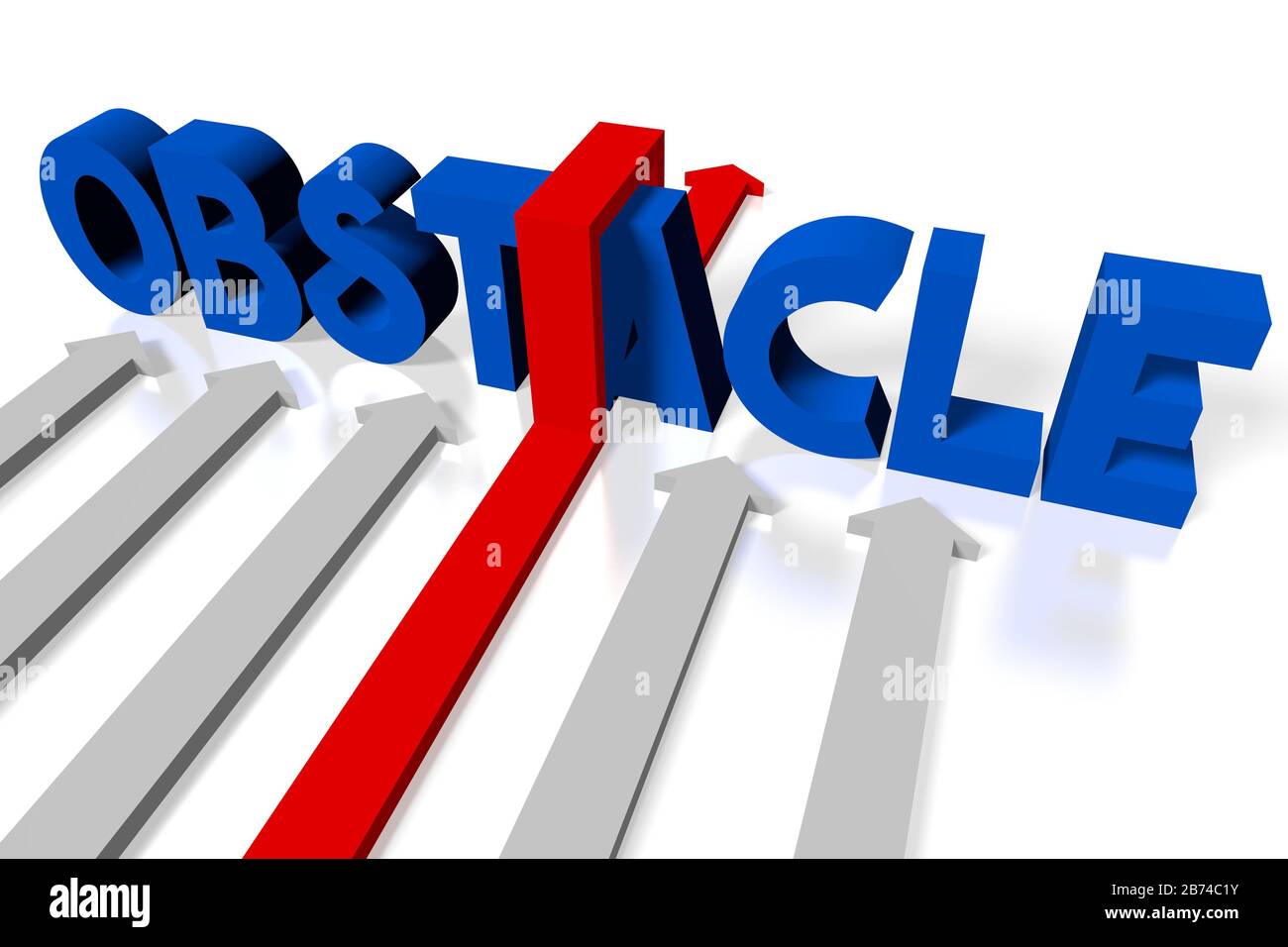 3D obstacle concept Stock Photo - Alamy