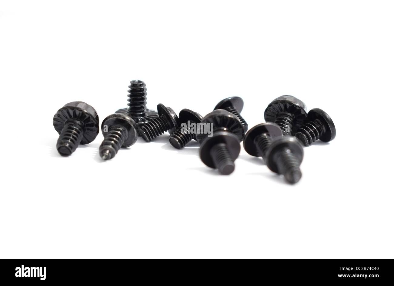 Computer Extension screw on white background Stock Photo - Alamy