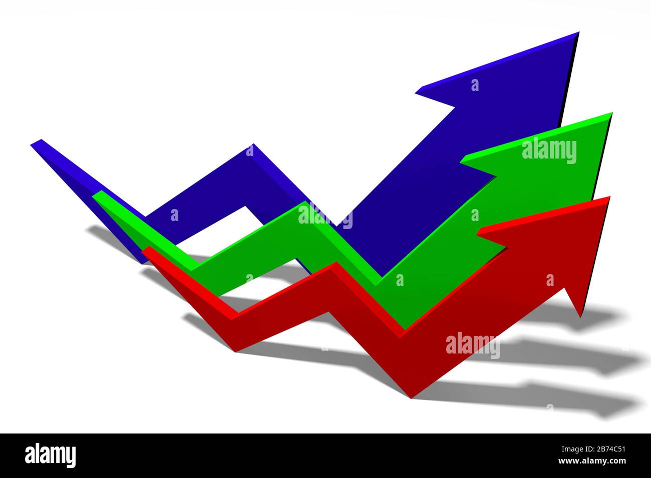 3D arrows concept - teamwork Stock Photo - Alamy