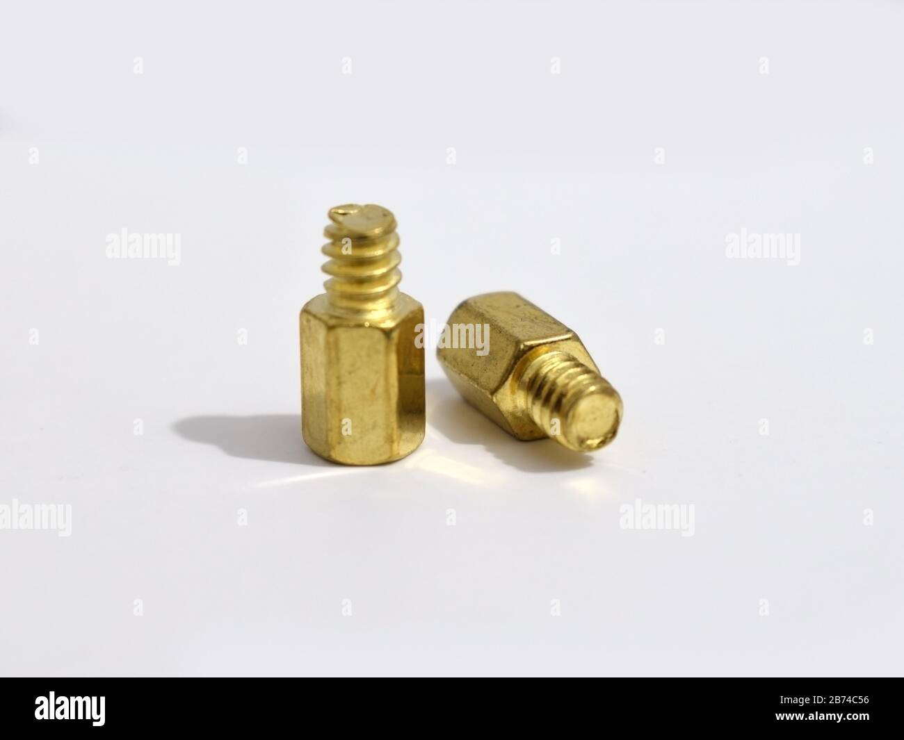 Computer Extension screw on white background Stock Photo - Alamy