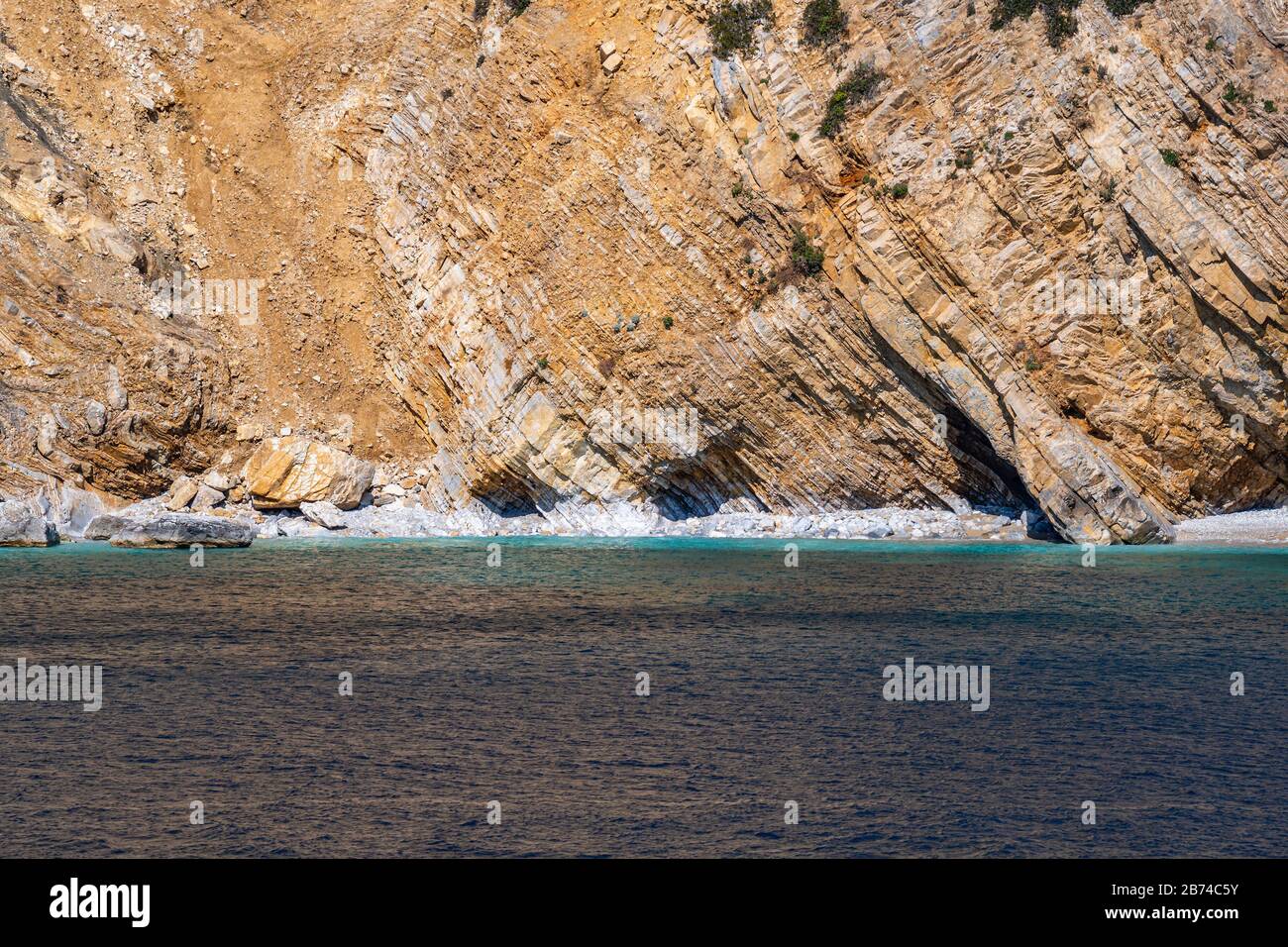 Natural beauty of rocky formation and isolated beaches in Mediterranean ...