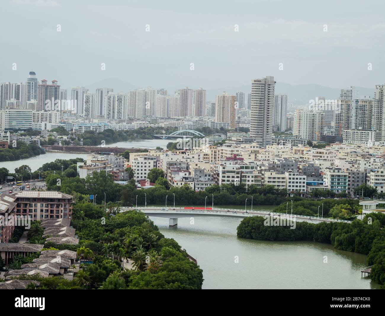 Modern City river Stock Photo - Alamy