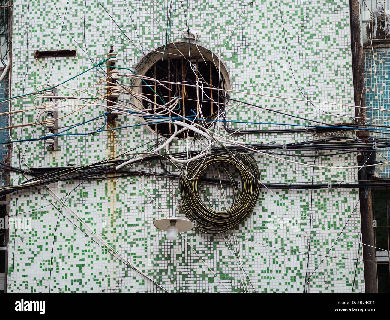 Bad cable montage Stock Photo - Alamy