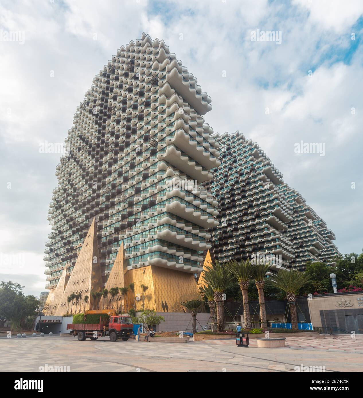 Tree shape building Stock Photo - Alamy