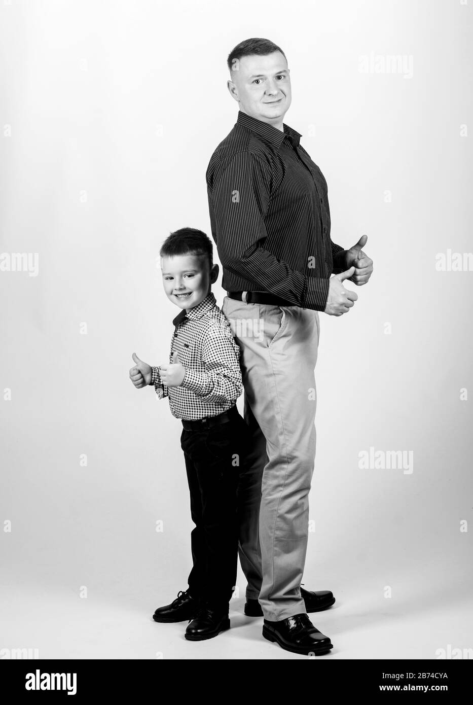 little boy with dad businessman. happy child with father. business ...