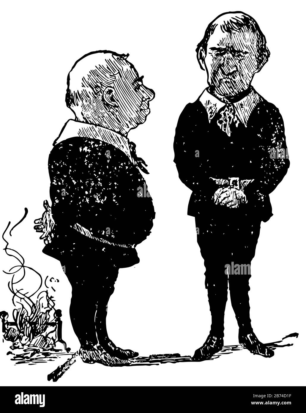 Old Man of Cantyre, this scene shows two old men standing and talking ...