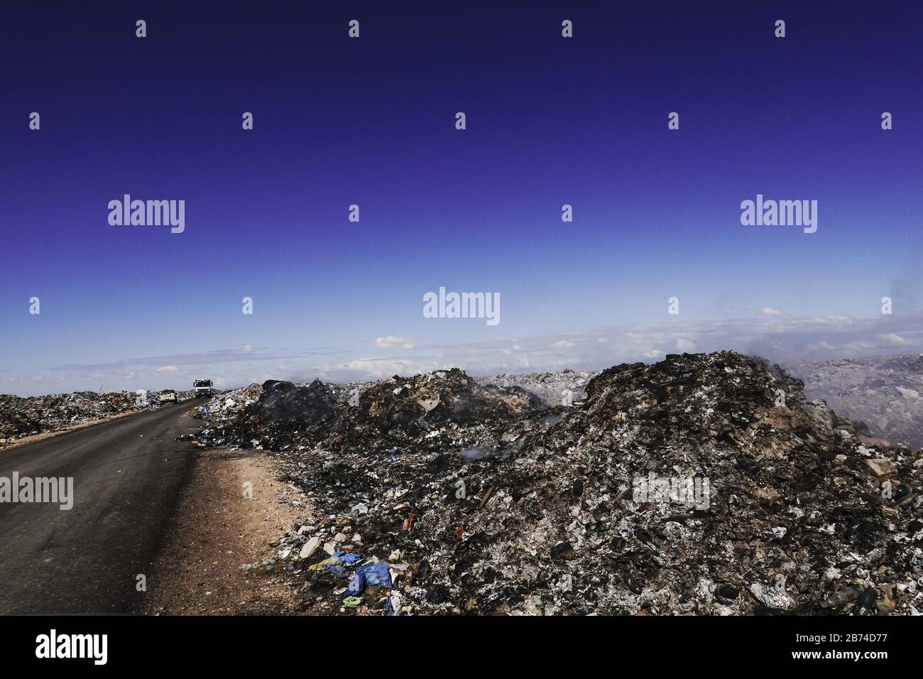 Marsa Matruh, Egypt A public landfill out in the desert where the ...