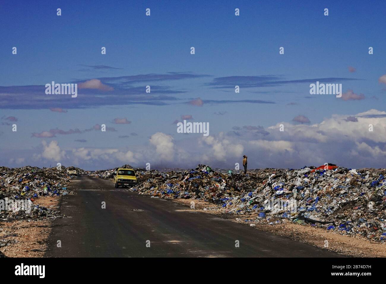 Marsa Matruh, Egypt A public landfill out in the desert where the ...