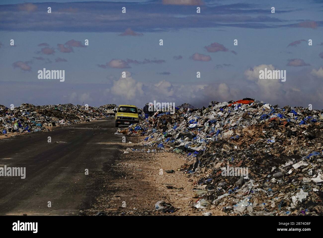 Marsa Matruh, Egypt A public landfill out in the desert where the ...