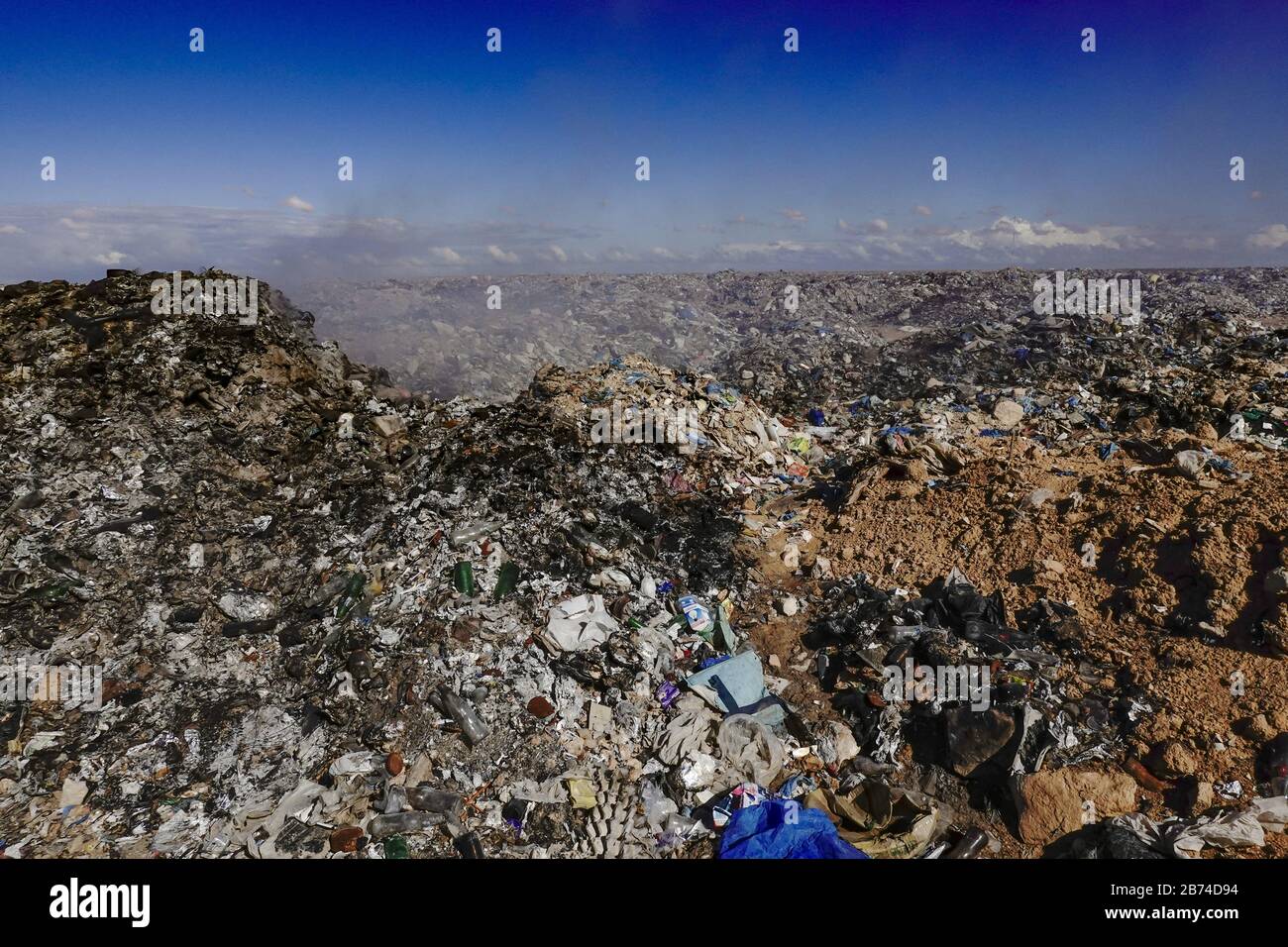 Marsa Matruh, Egypt A public landfill out in the desert where the ...