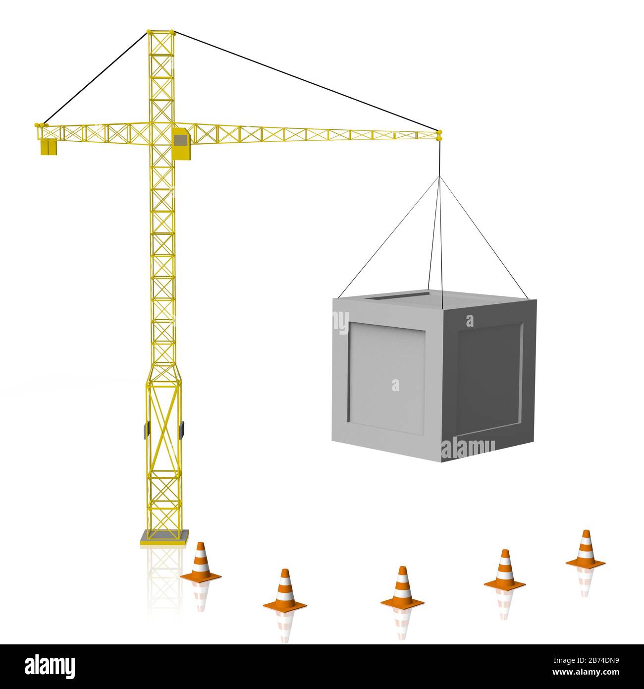 3D wooden box, crane - great for topics like freight transporation ...
