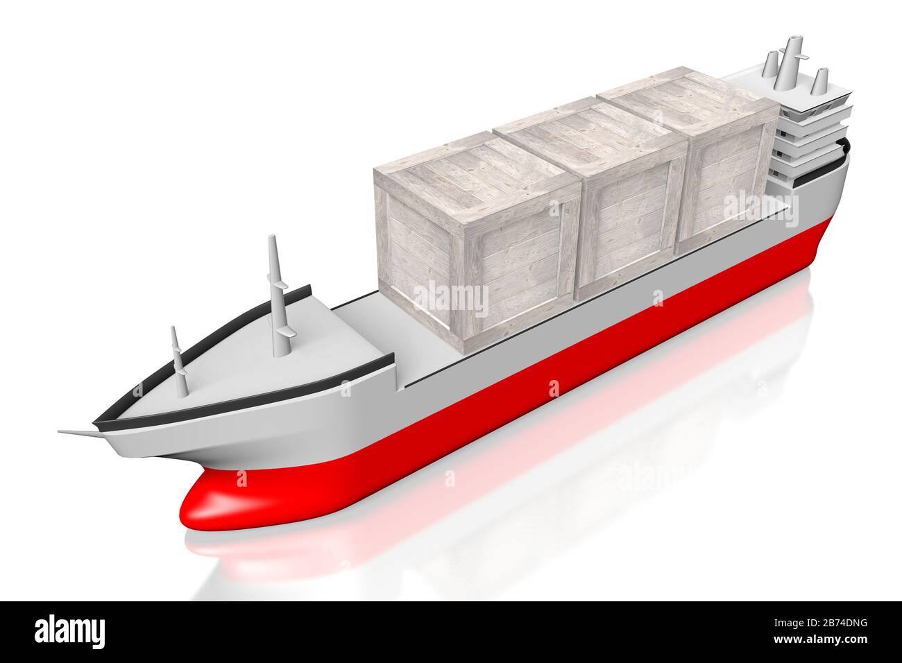 3D container ship with woden boxes - great for topics like freight ...