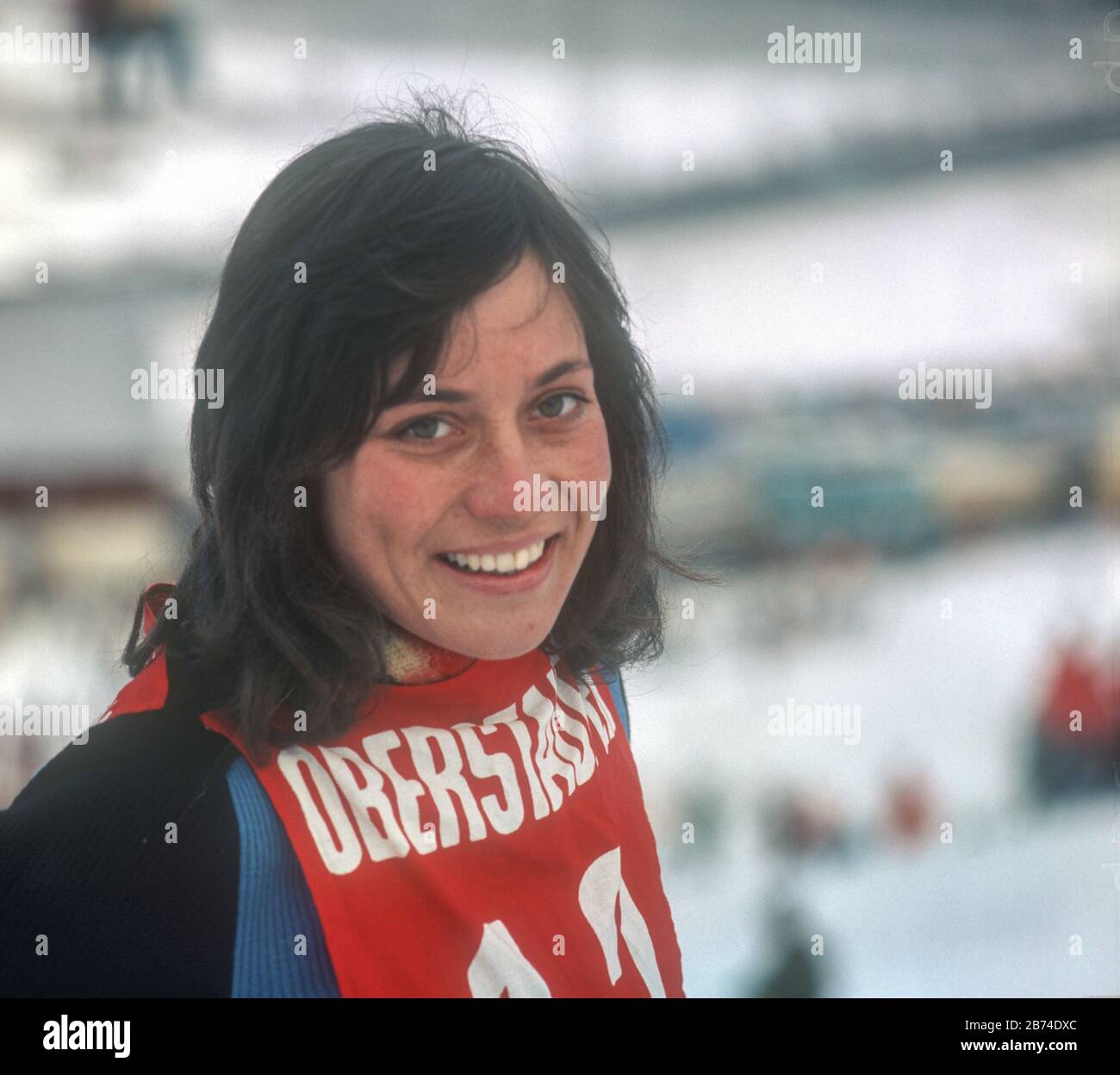 Skier Rosi Mittermaier on 4 January 1972 during the World Cup Ladies ...
