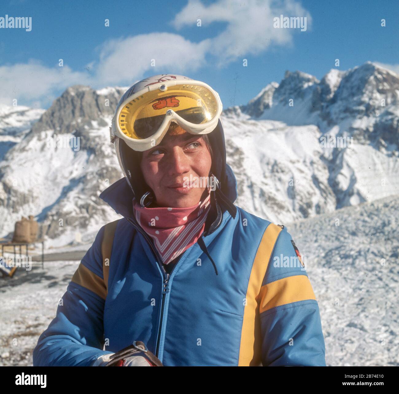 Alpine skier Rosi Mittermaier in 1973. | usage worldwide Stock Photo ...