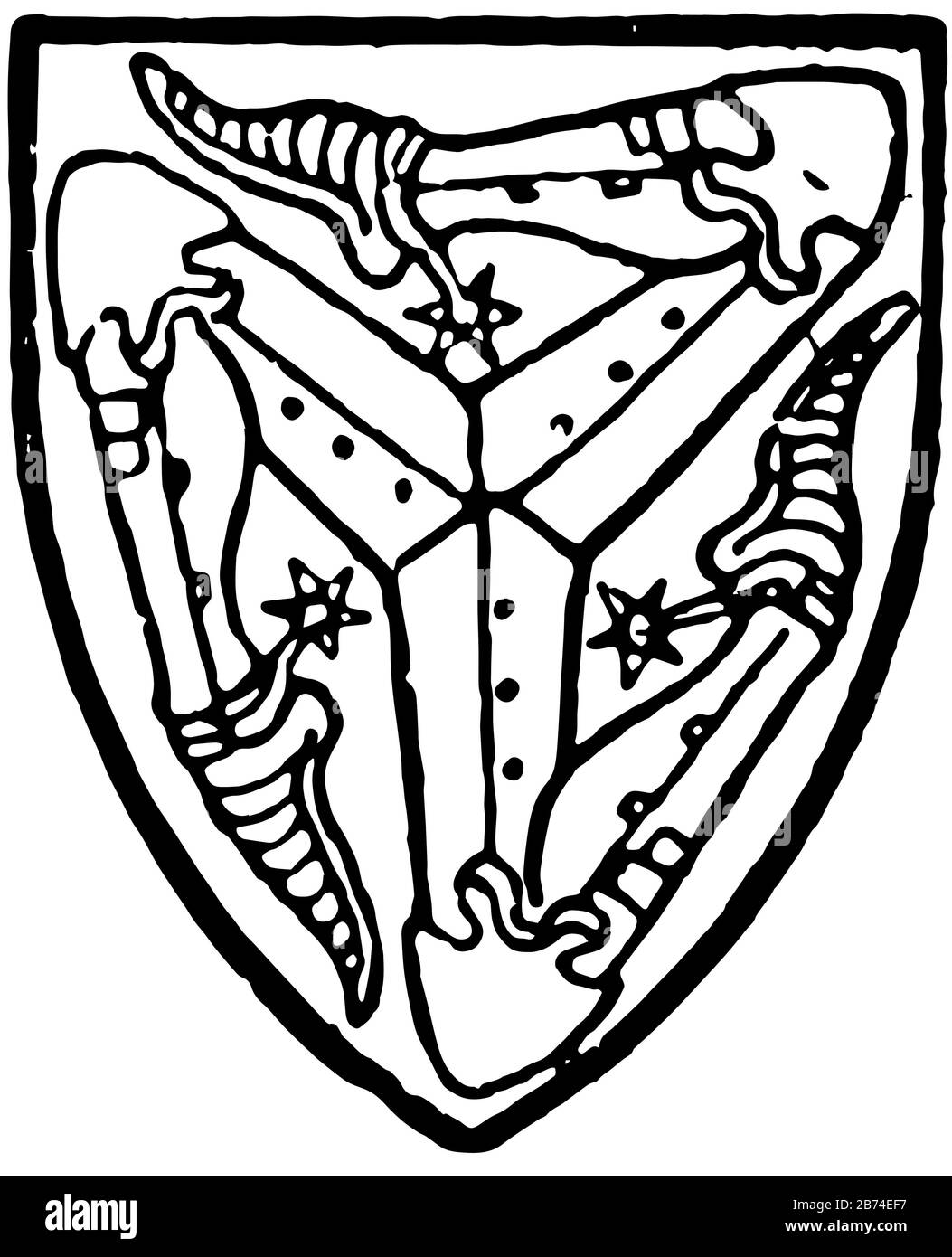 Isle of Man as Kings of man, vintage line drawing or engraving ...