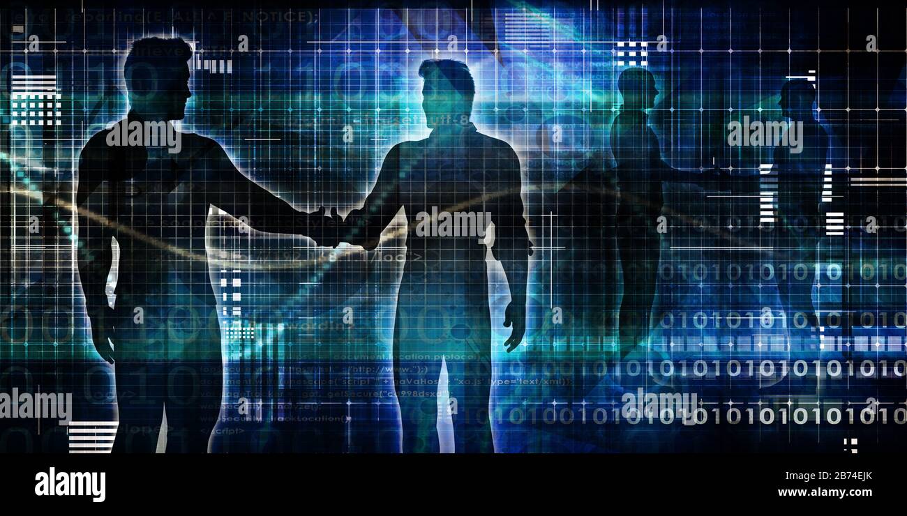 Companies Partnering Up in Technology Industry as Business Concept ...