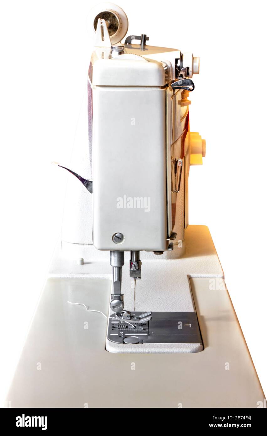Modern sewing machine close up view Stock Photo - Alamy