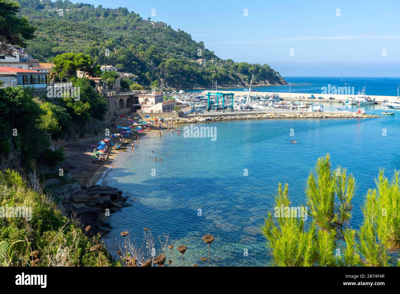 walking through the seafront of San Marco di Castellabate Stock Photo ...