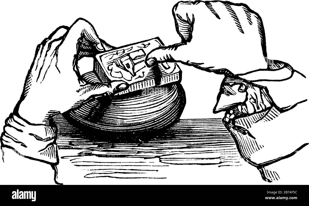 This illustration represents Wood Engraving which used for engraving is ...