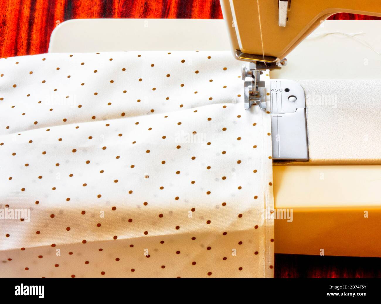 Modern sewing machine close up view Stock Photo - Alamy