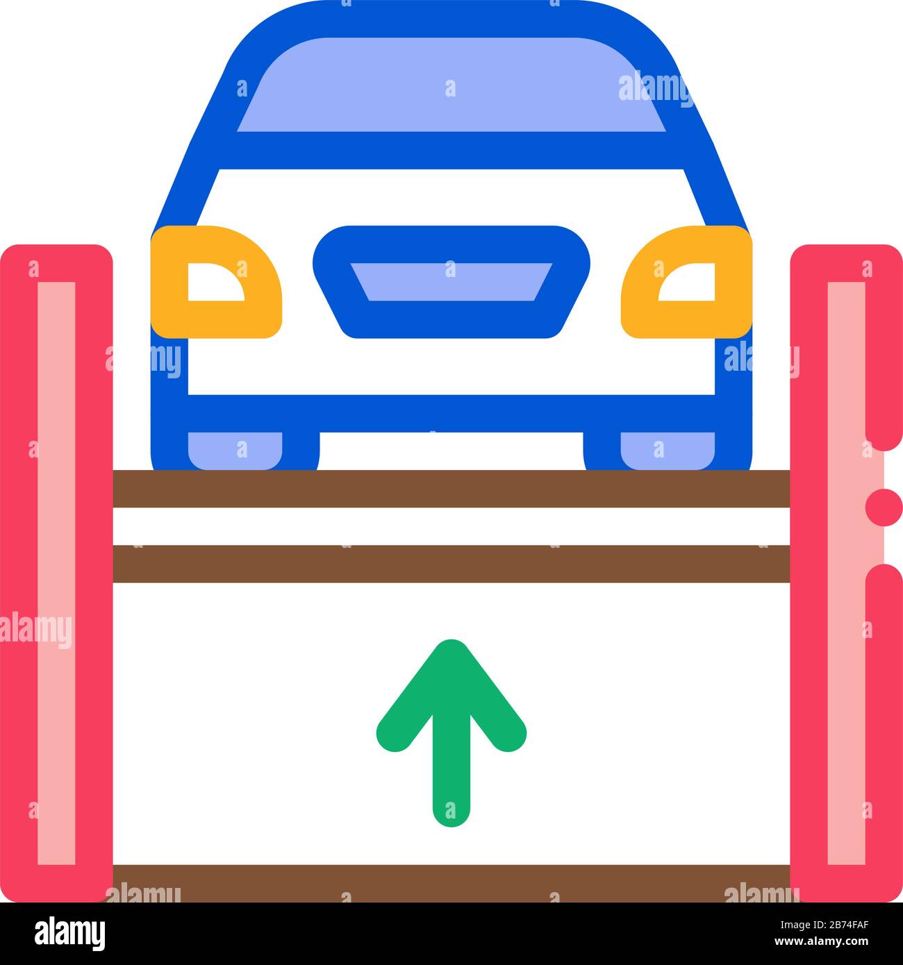 Shock Absorber Icon Vector Outline Illustration Stock Vector Image ...