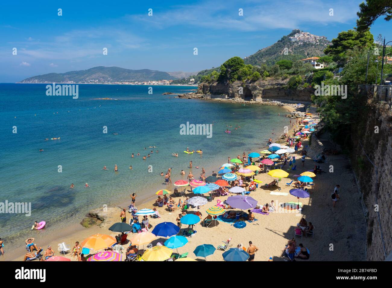 walking through the seafront of Santa Maria di Castellabate Stock Photo ...