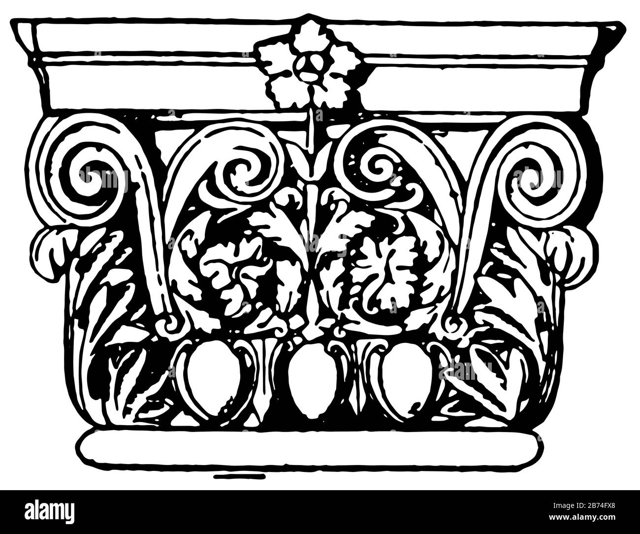 Drawing, capitals of columns Stock Vector Images - Alamy