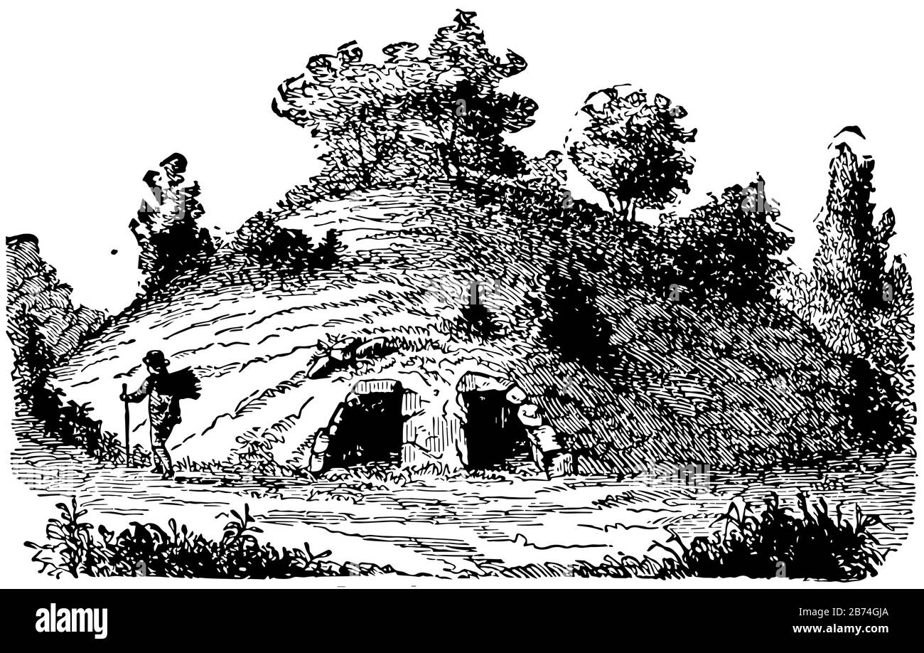 Neolithic Houses Drawings