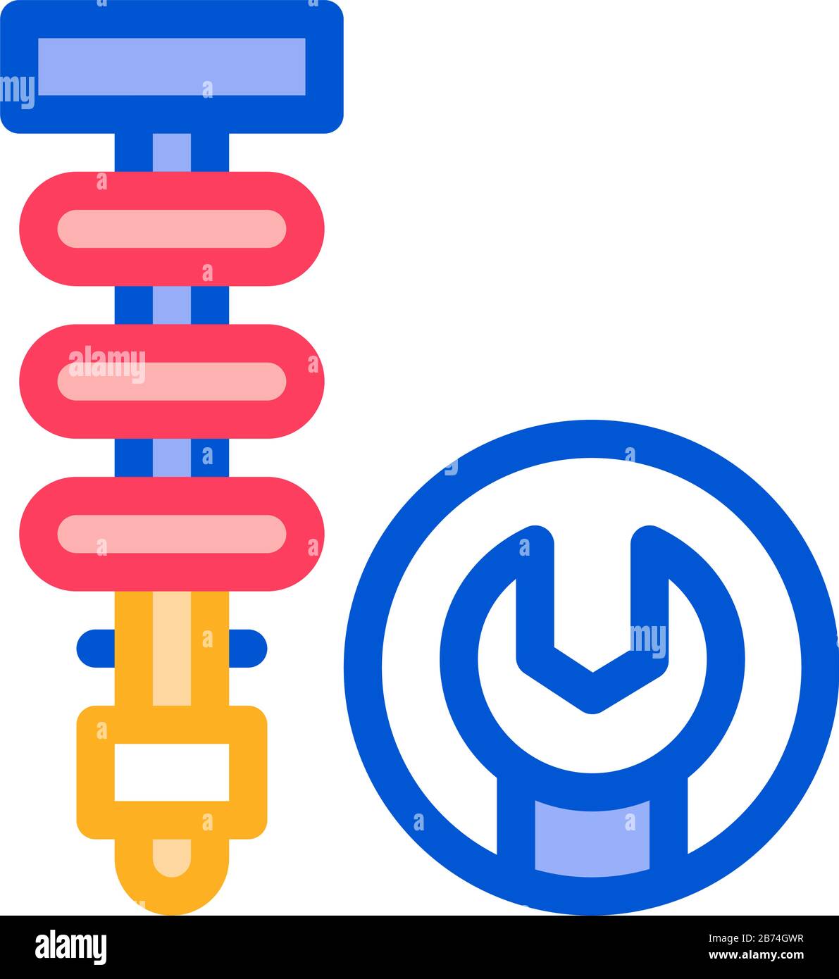 Wheel Repair Icon Vector Outline Illustration Stock Vector Image & Art ...