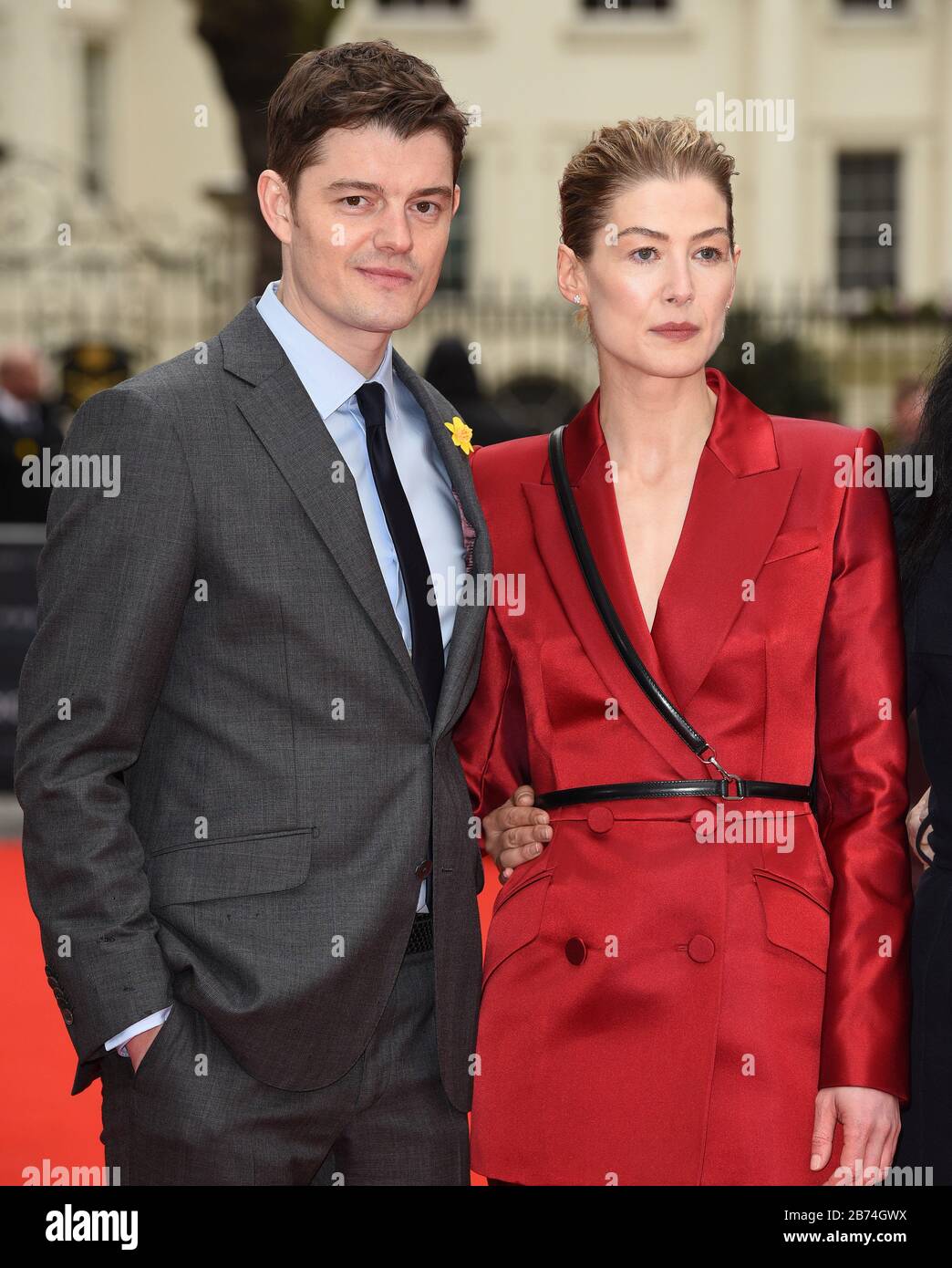 London, UK Sam Riley, Rosamund Pike at Radioactive UK Premiere held at ...