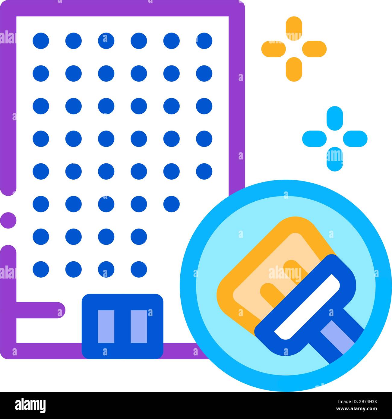 Building Clean Icon Vector Outline Illustration Stock Vector Image ...