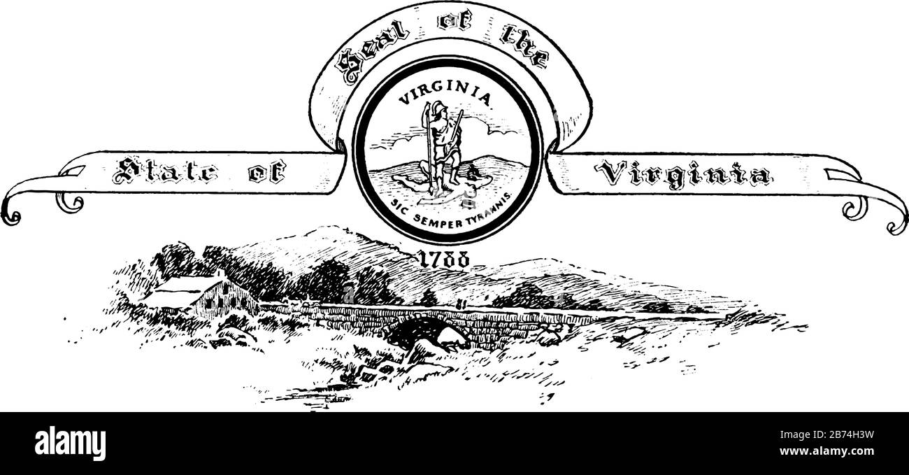 Virginia state seal Black and White Stock Photos & Images - Alamy