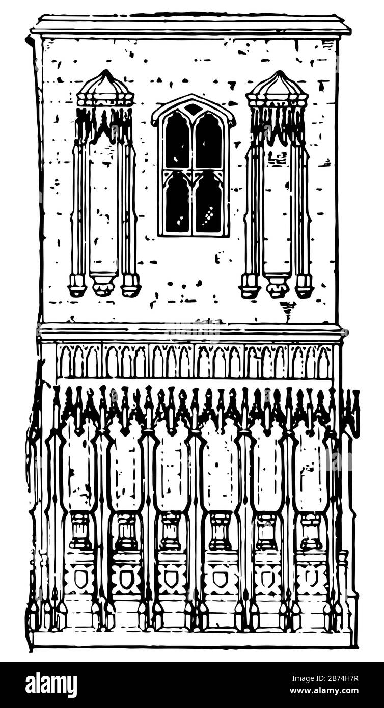 Canopy is projecting moulding, surrounds the arches, heads of Gothic ...